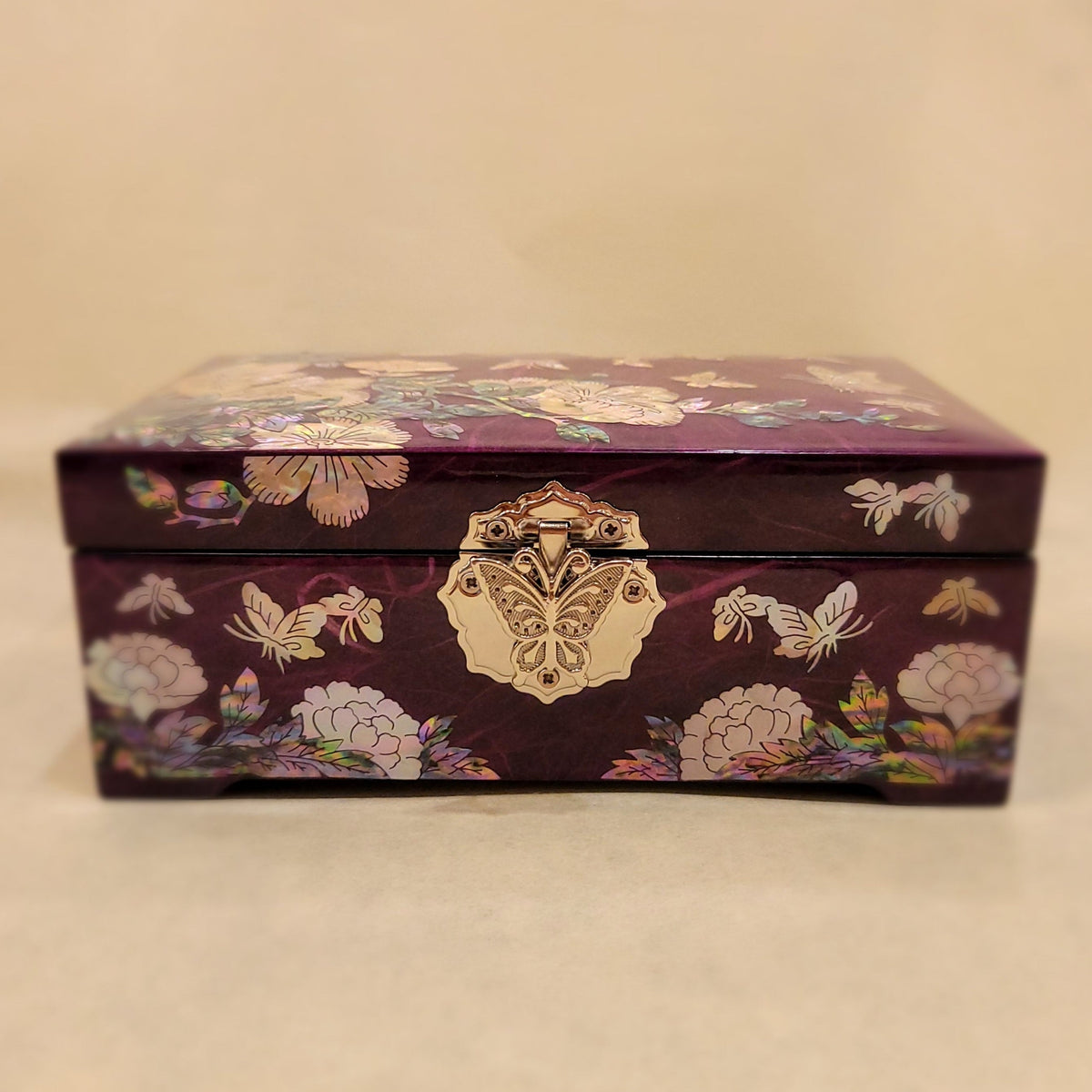 Flowers and Butterflies - Medium Mother of Pearl Box – Hanji Gifts