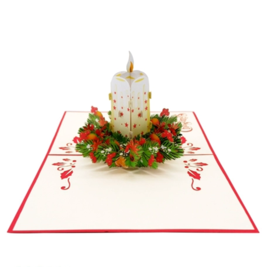 Christmas Candle - Pop Up Card – Hanji Gifts